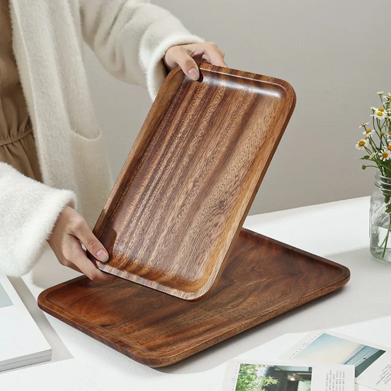 Japanese-Acacia-Wooden-Tray-Solid-Wood-Tea-Tray-Service-Tray-Coffee ...