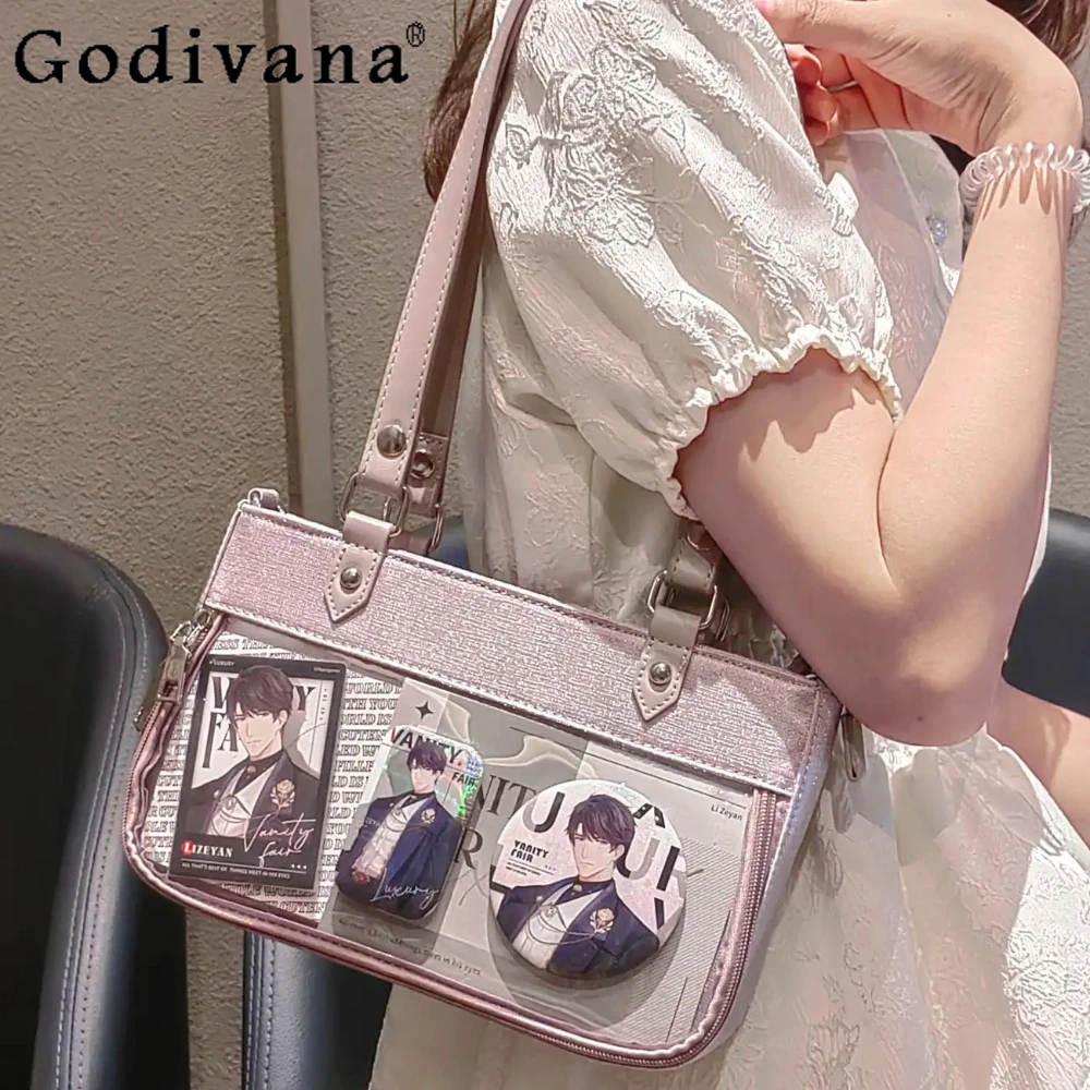 Fashionable Transparent Itabag Japanese Casual Underarm Shoulder ...