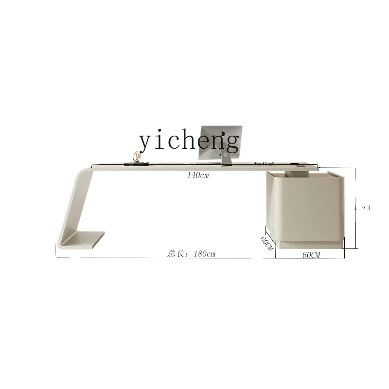 ZC-Cream-Style-Desk-High-End-Design-Sense-Office-Computer-Desk-Modern ...