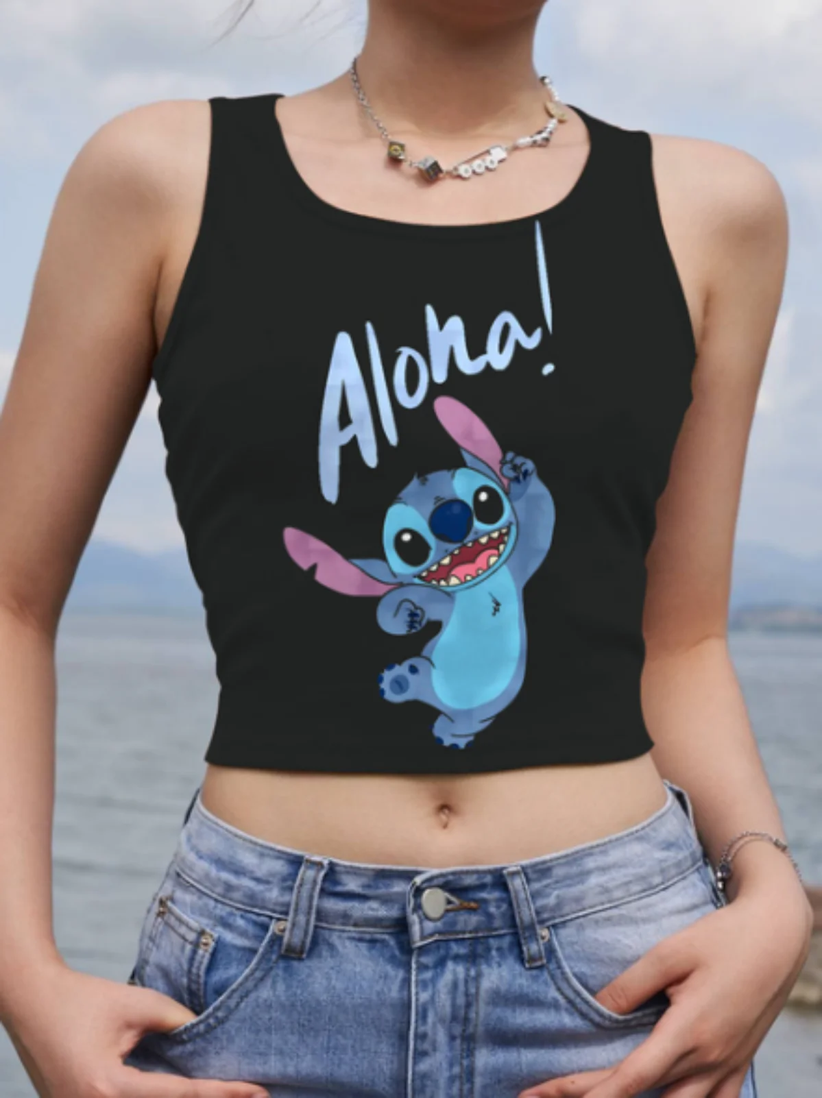 Printcess-Camiseta-sin-mangas-Y2K-con-cuello-redondo-para-mujer-Chaleco ...