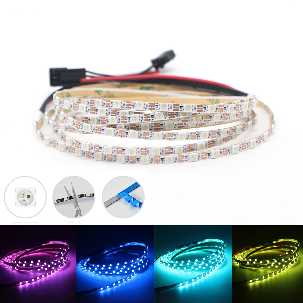 Full-Color-1-5m-3-4-5mm-PCB-RGBIC-LED-Strip-light-WS2812B-sk6812 ...