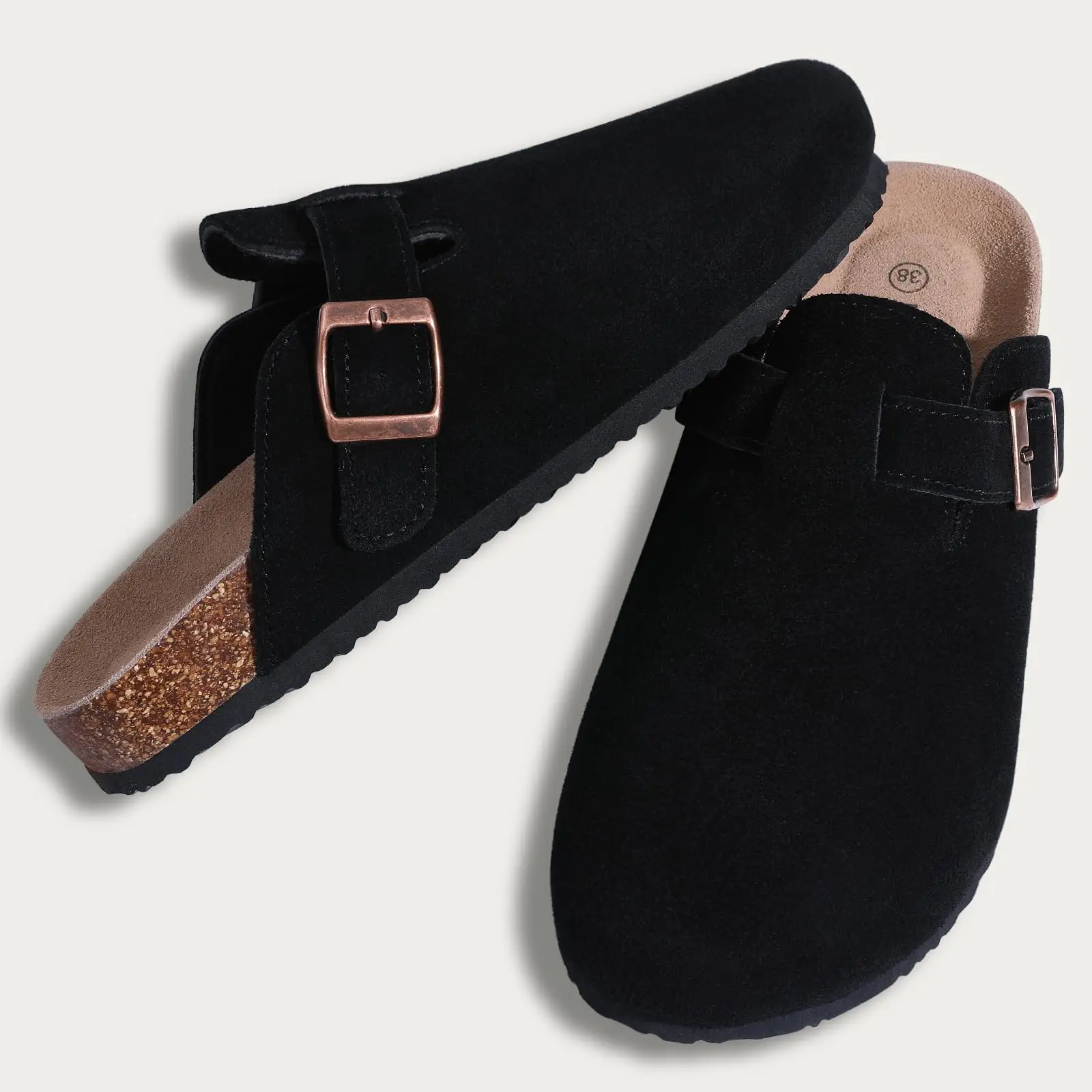 Kidmi-Trendy-Clogs-Men-Cork-Footbed-Suede-Clogs-Slippers-Men-Suede ...