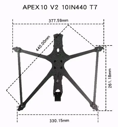 TendFlying-3K-Carbon-Fiber-Frame-APEX-10-V2-10IN-440MM-T7-DC-WheelBase ...