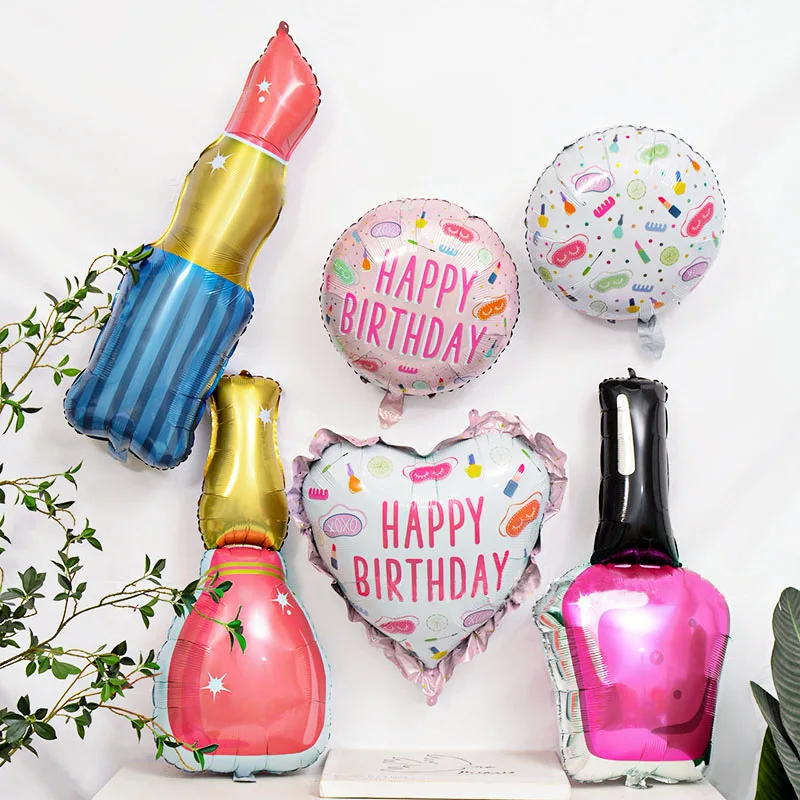 Lipstick-Aluminium-Film-Balloon-Girls-Make-up-Beauty-Theme-Birthday ...