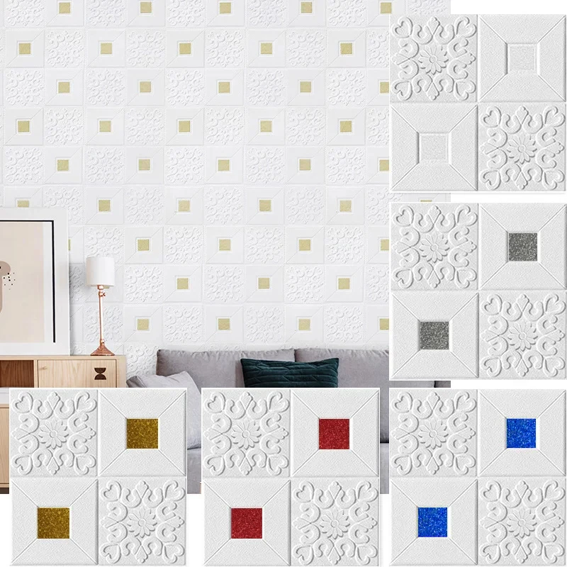 70cm-5-10m-3D-Ceiling-Pannel-Wall-Stickers-Self-Adhesive-Foam-Home ...