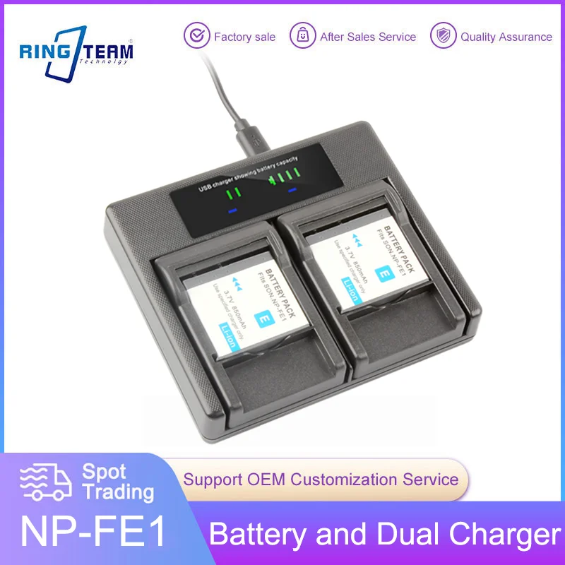NP-FE1 리튬 이온 배터리 및 NP FE1 NPFE1 LCD USB 듀얼 충전기, 소니 DSC-T7 T7/B T7/S ...