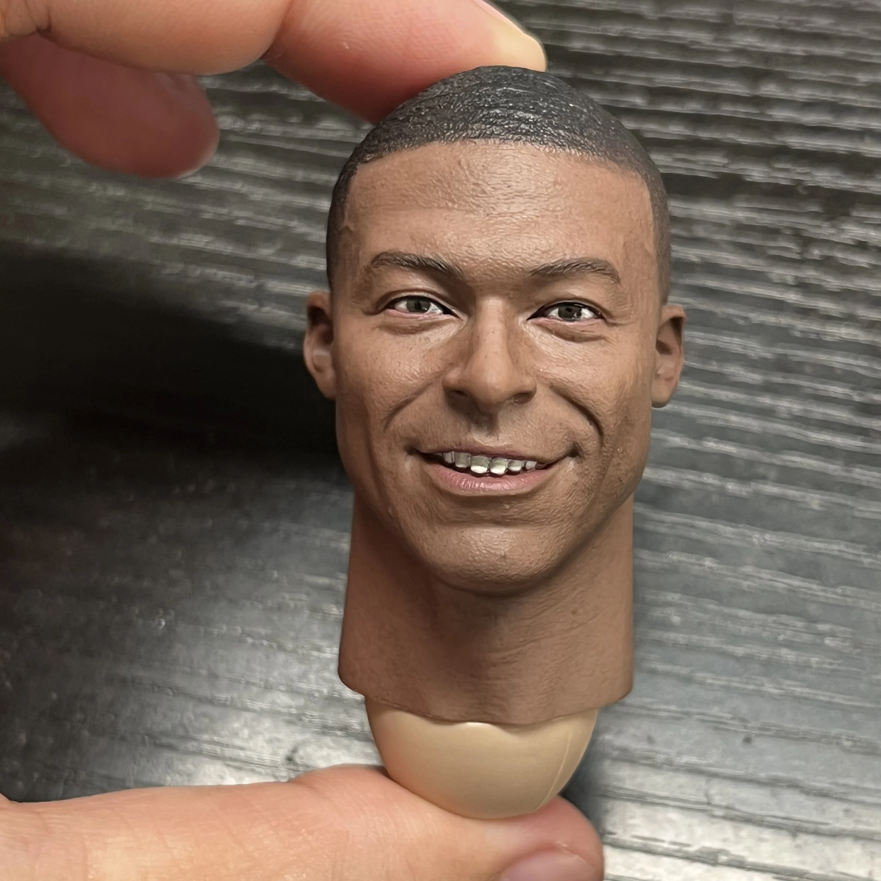 1/6 Scale Football Star Mbappe Head Sculpt PVC Male Head Carving Model ...