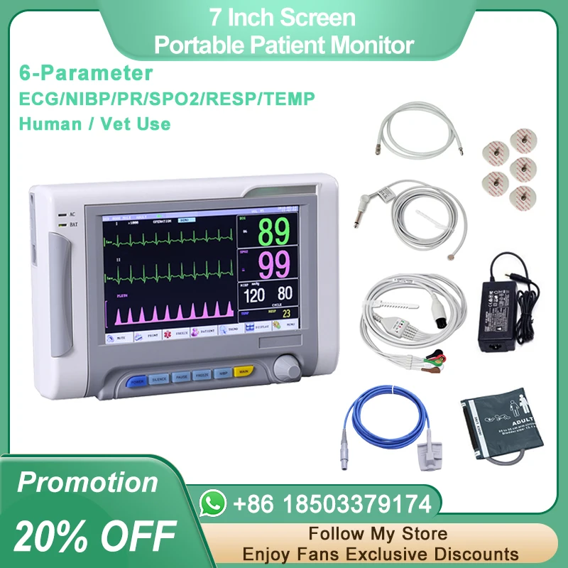 Monitor-port-til-de-6-par-metros-ecg-nibp-pr-spo2-resp-temp-paciente ...