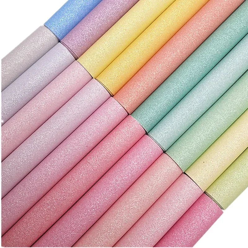 Pink Pastel Colors Fine Glitter Leather with Felt Backing Glitter Faux ...