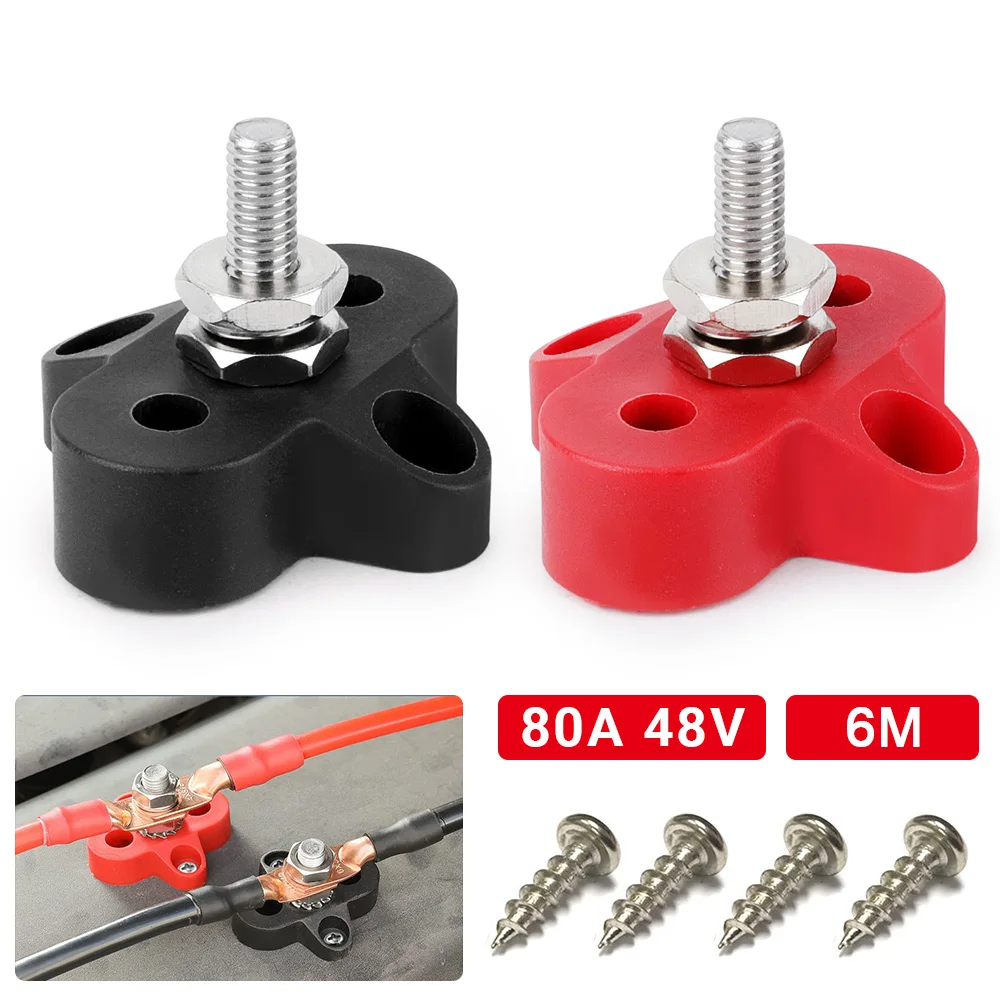 Bus Bar 5/16'' 1/4'' Terminal Block Heavy Duty M8 M6 M10 Positive Power Distribution Stud for ...