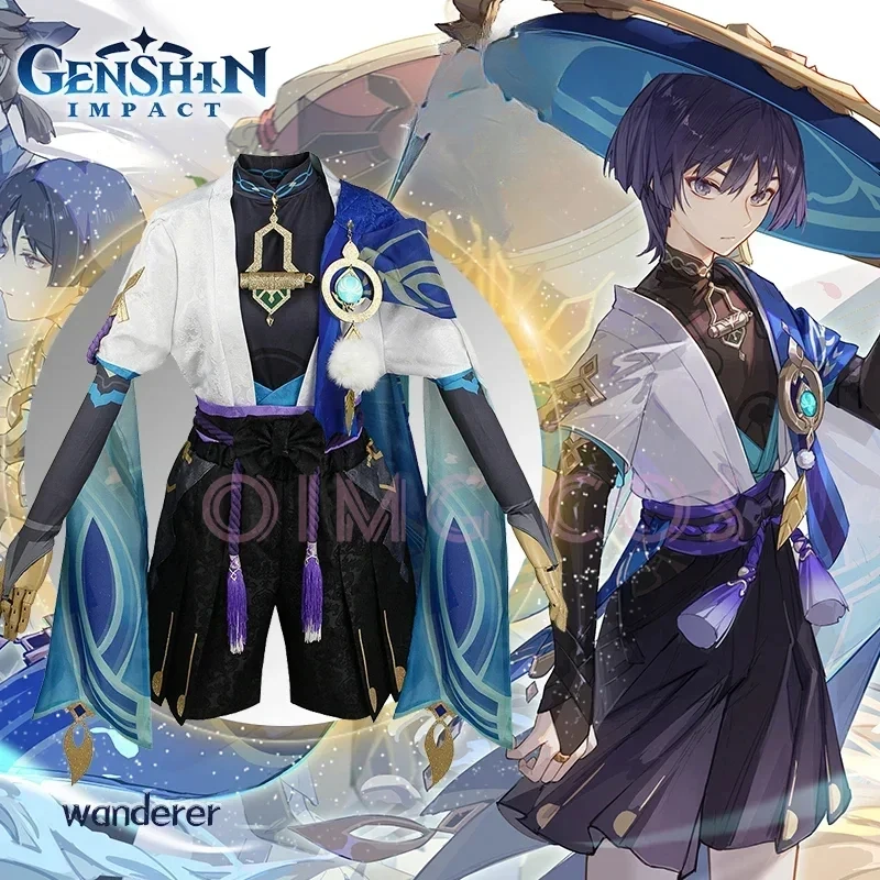 Genshin-Impact-Wanderer-Kunikuzushi-Cosplay-Costume-Uniform-Wig-Anime ...
