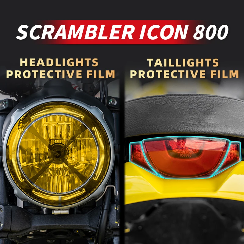 Bike-Headlights-And-Taillights-Film-For-DUCATI-SCRAMBLER-ICON-800 ...