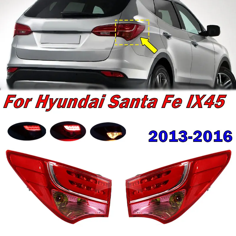 Car LED Outside Rear Tail Light Turn Signal For Hyundai Santa Fe IX45 ...