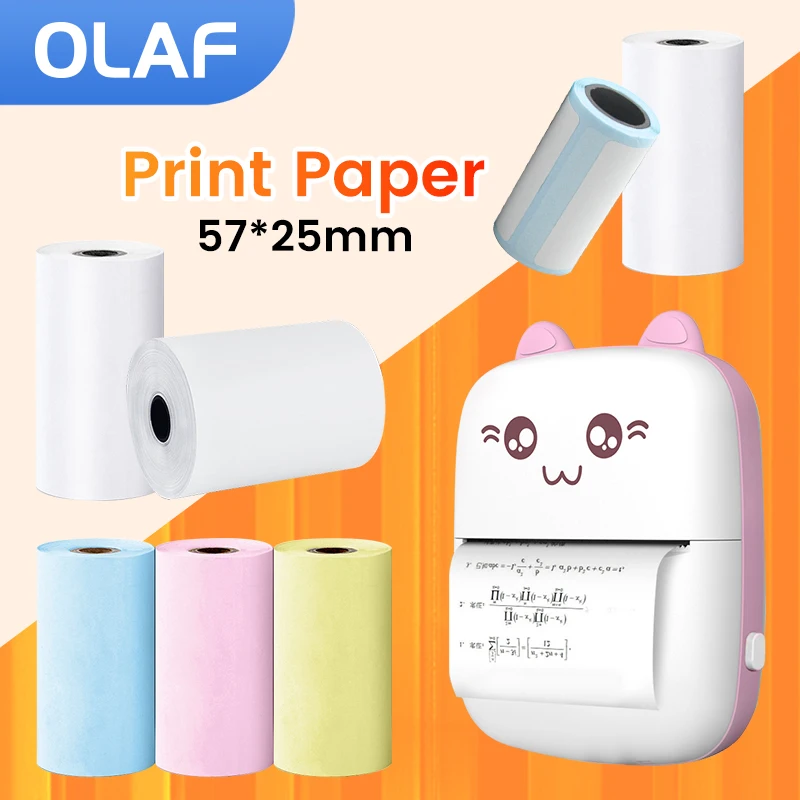 Mini-Printer-Thermal-Paper-Colorful-Adhesive-Self-adhesive-Rolls-Paper ...