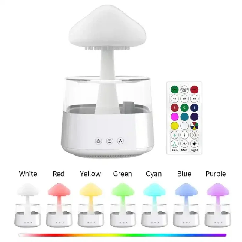Cloud-And-Raindrop-Humidifier-Colorful-Mushroom-Rain-Forest ...