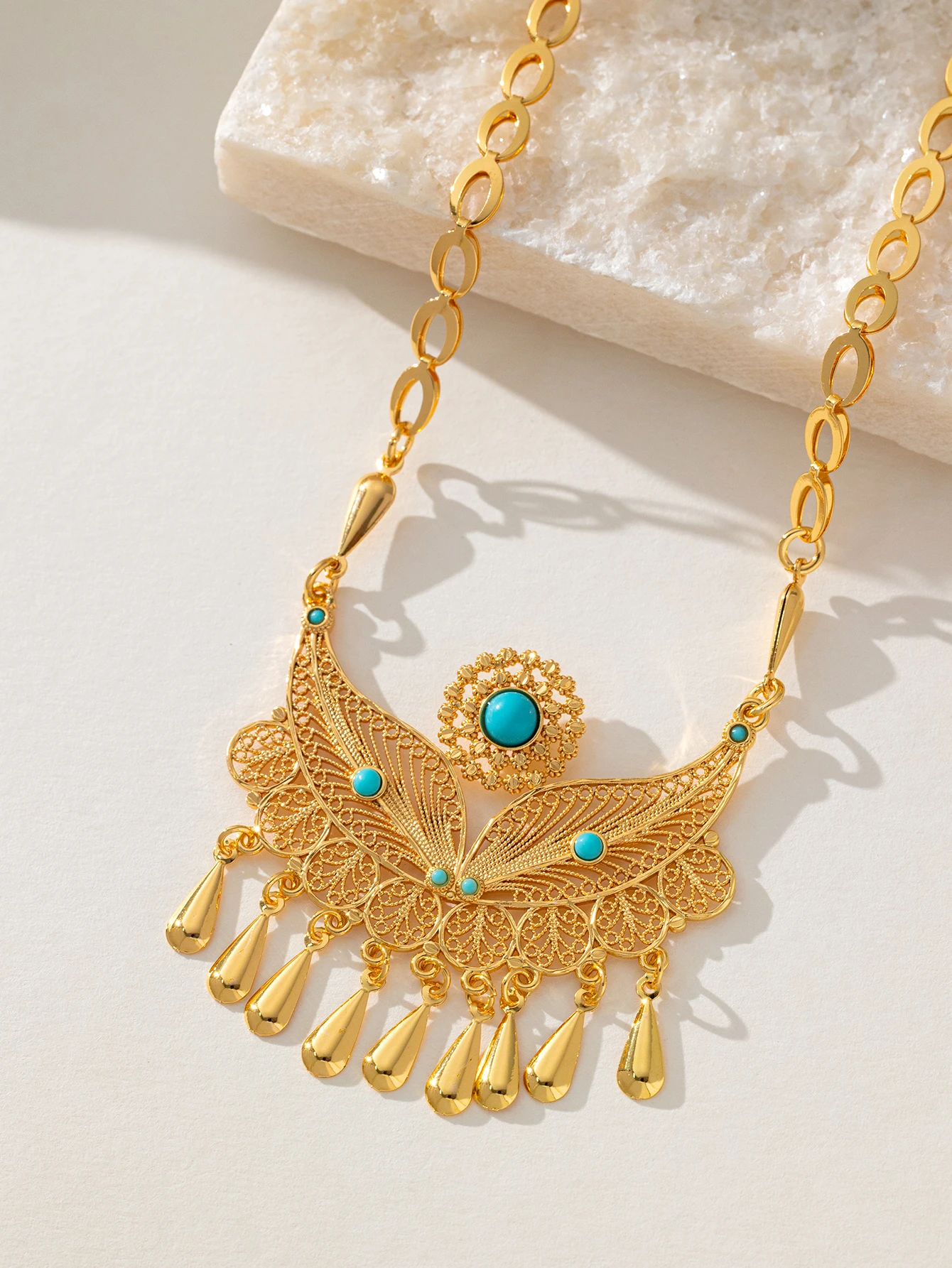 1PC copper gold-plated pendant necklace Muslim Middle Eastern ladies ...