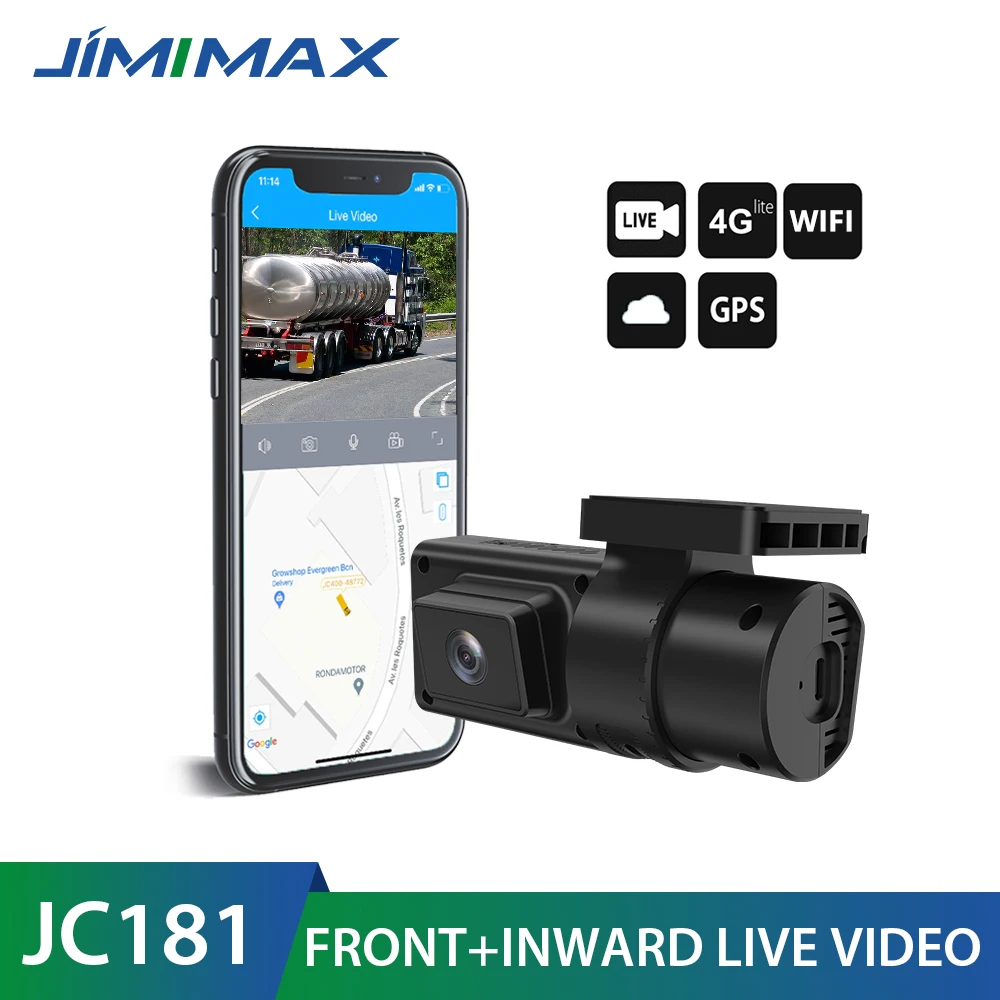 JIMIMAX-JC181-Mini-4G-Dual-DashCam-Wifi-2-Live-Stream-Video-1080P-Front ...