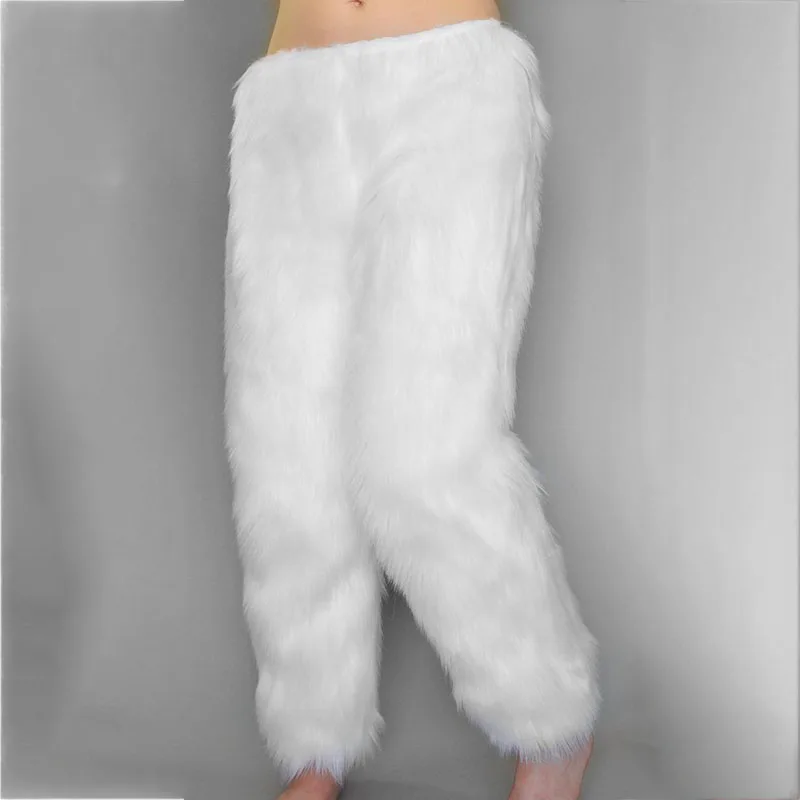 Winter Warm Natural Real Fox Fur Pants Women and Men Thicken Trousers ...