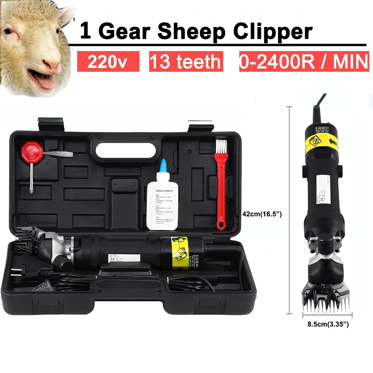 Amonstar-Electric-Sheep-Clipper-Pet-Hair-Shearing-Kit-Shear-Wool ...