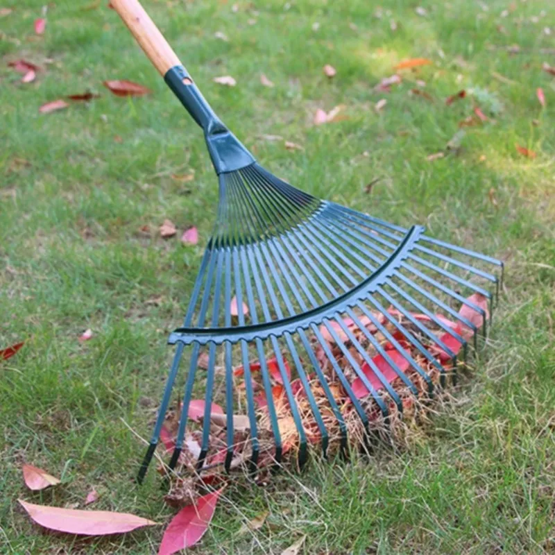 Realmote-Rake-22-Toothed-Rake-Dead-Leaf-Rake-Steel-Wire-Garden ...