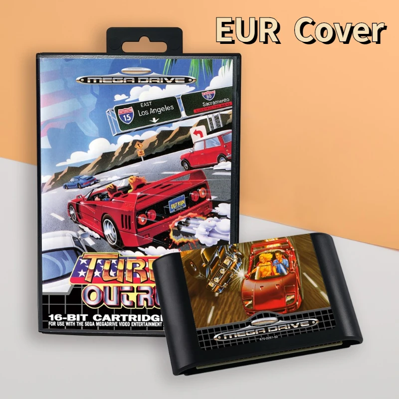 for-Turbo-Outrun-EUR-cover-16bit-retro-game-cartridge-for-Sega-Genesis ...