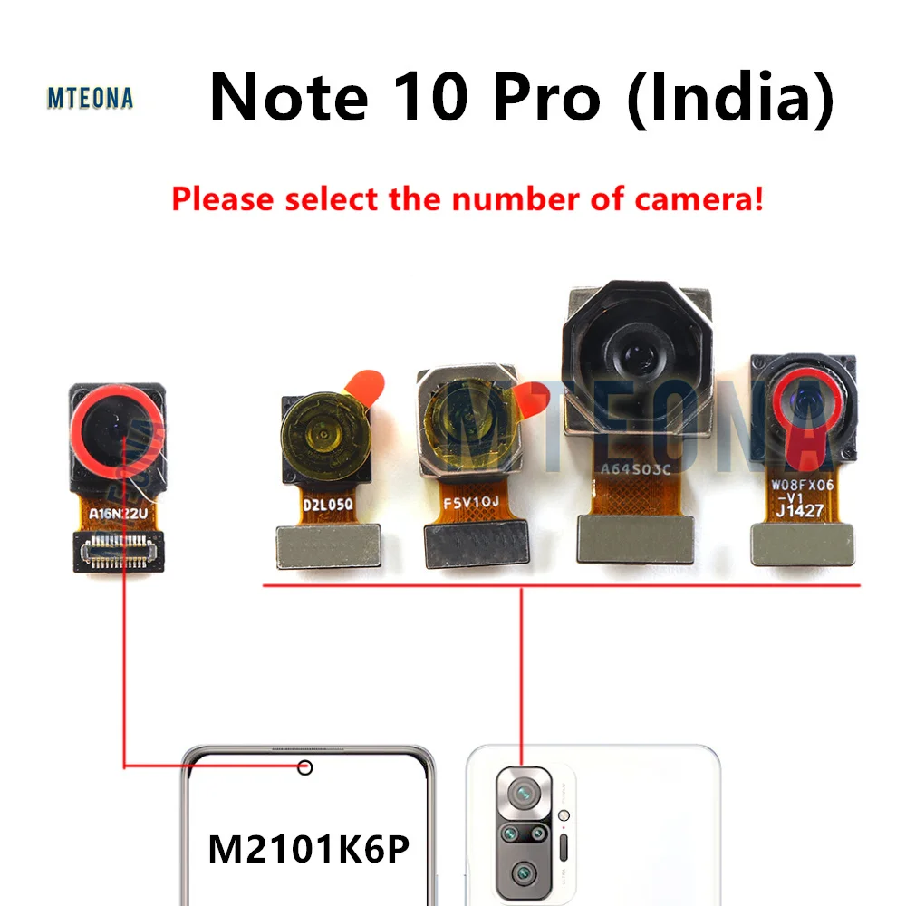 Back Rear Front Camera For Xiaomi Redmi Note 10 Pro (India) Main Wide ...