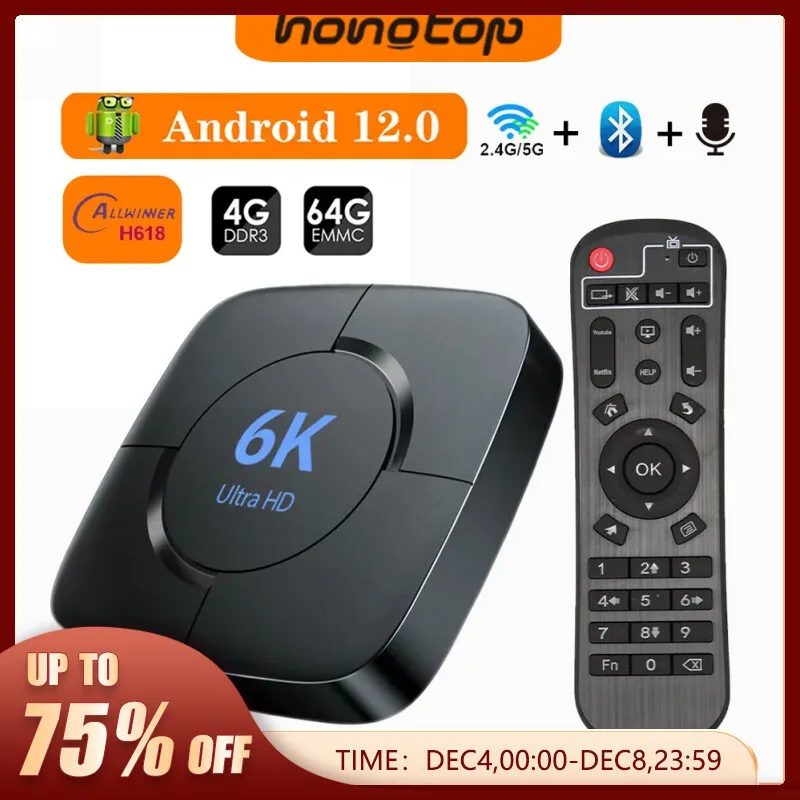 Smart-Android-TV-Box-Android-12-4GB-32GB-64GB-2-4G-5GHz-WiFi-Bluetooth ...