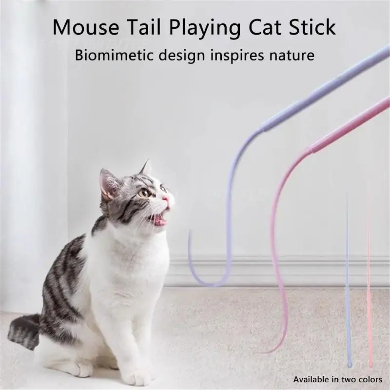 Silicone-Cat-Teasing-Stick-Replaceable-Tail-Attractive-Silicone-Cat ...