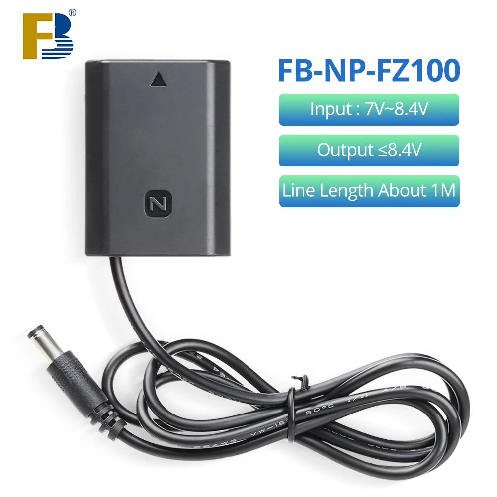 Fb Np-fz100 Npfz100 8.4v Analog Dummy Battery Fully Decoded Dc Coupler Adapter For Sony Ilce-9 ...