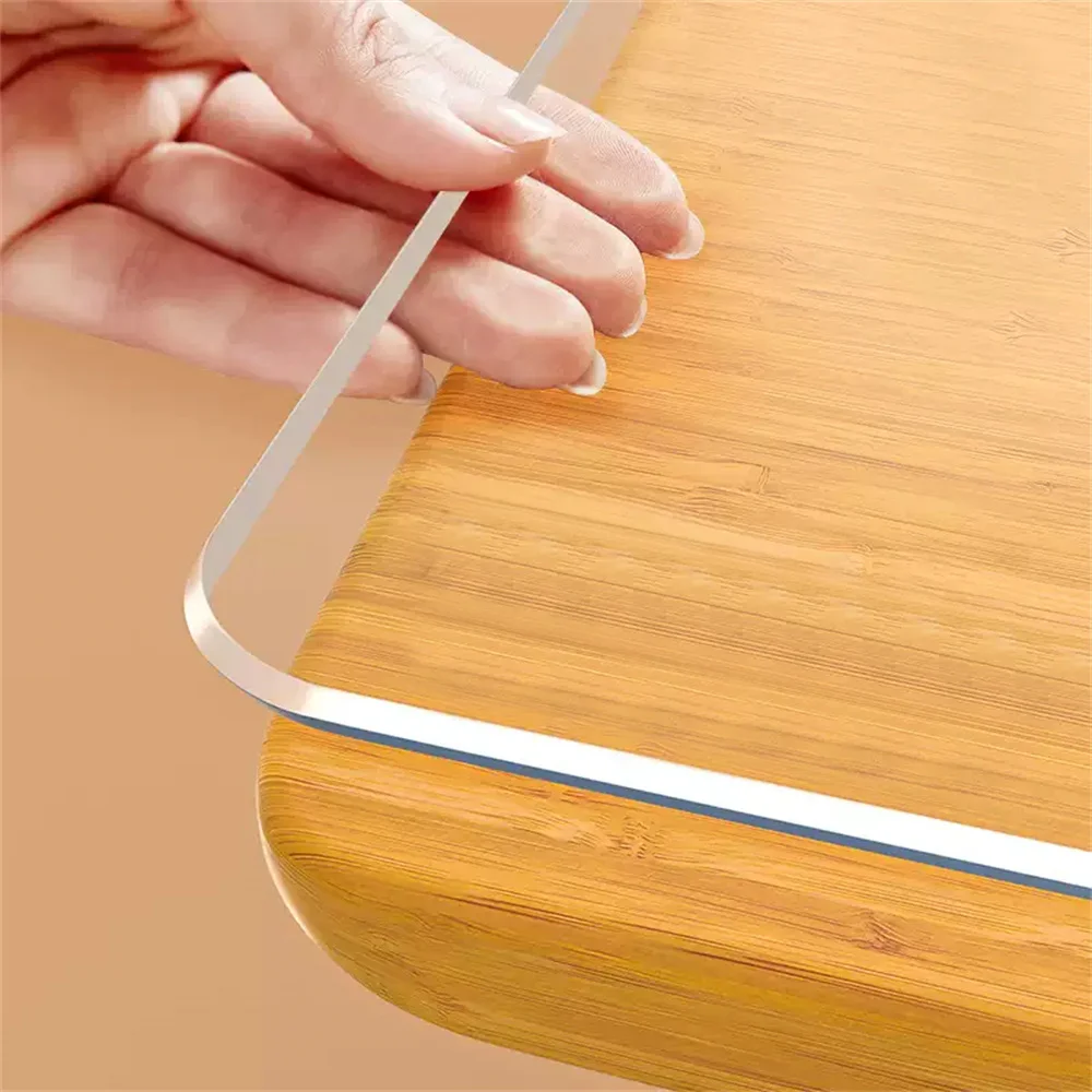 PVC transparent tablecloth with a thickness, heat-resistant, waterproof ...
