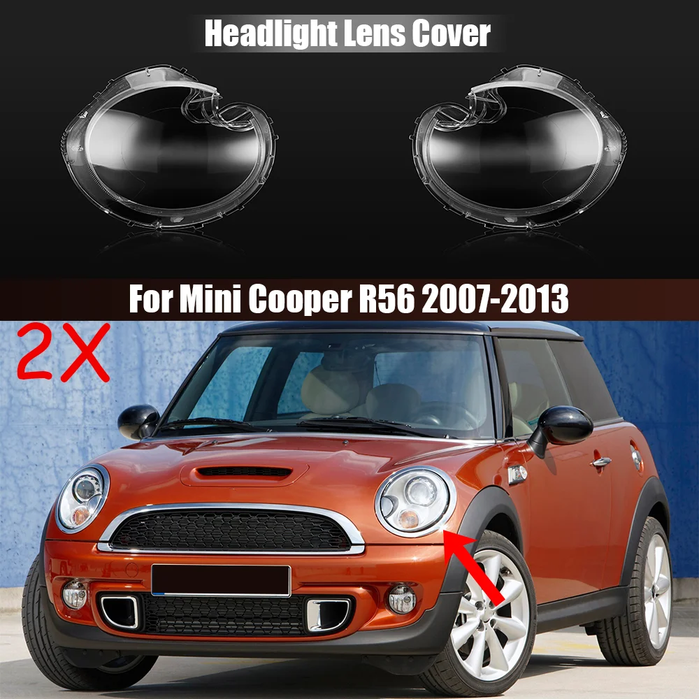 For Mini Cooper R56 2007-2013 Front Headlight Cover Headlamp Lamp Shell ...