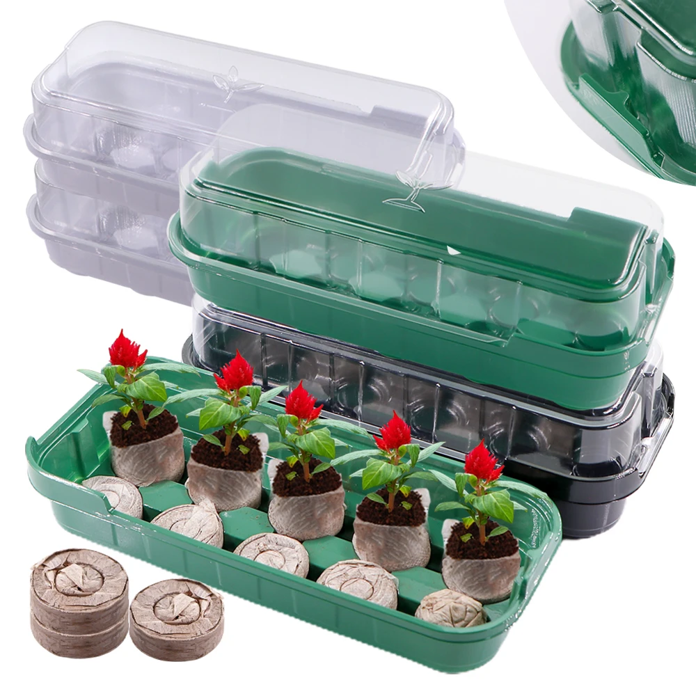 3-styles-10-Cells-Seedling-Trays-Germination-Box-Plant-Seed-Starting ...