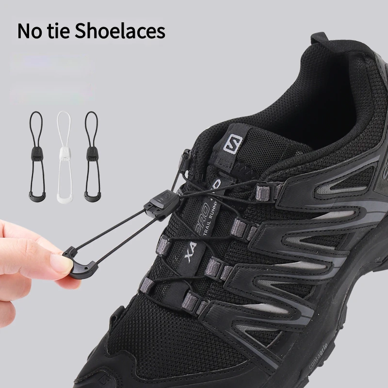 Fashion-No-tie-Shoelaces-Round-Tennis-Shoe-laces-Without-ties-Adult ...