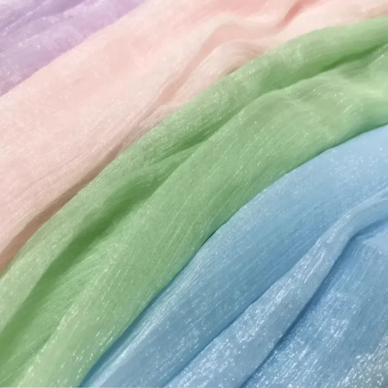 30D-Silver-Thread-Crepe-Fabric-Chiffon-By-The-Meter-for-Clothing-Hanfu ...