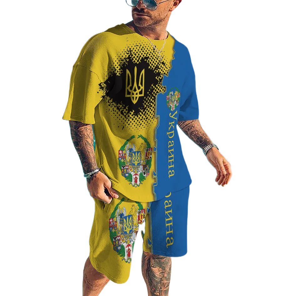 Summer-Tracksuit-Men-Oversized-Camouflage-Set-Husband-Ukrainian-Symbols ...