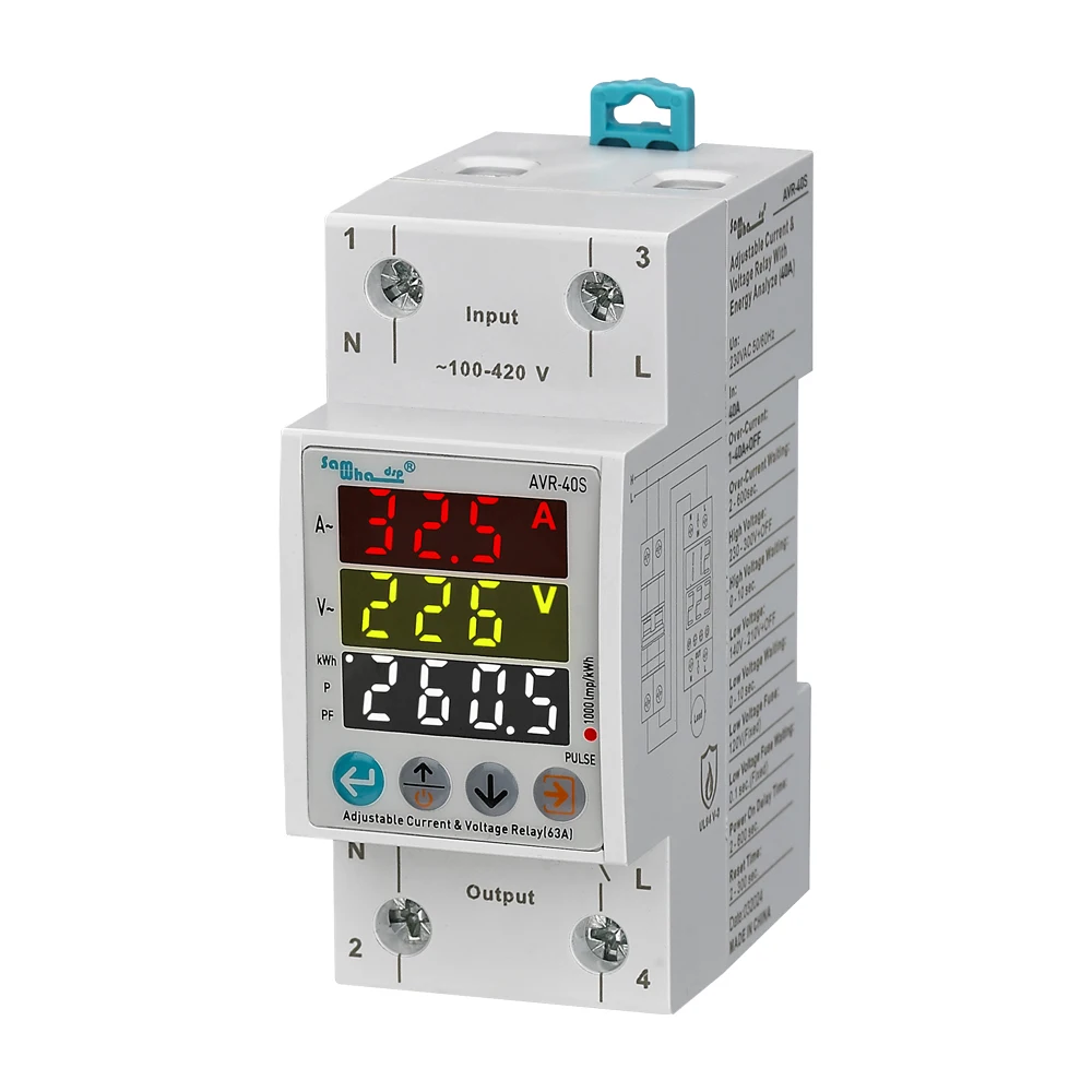 Samwha-Dsp-AVR-XXS-Adjustable-Voltage-and-Over-current-Protection-Relay-With-Energyzer-Analy-40A ...