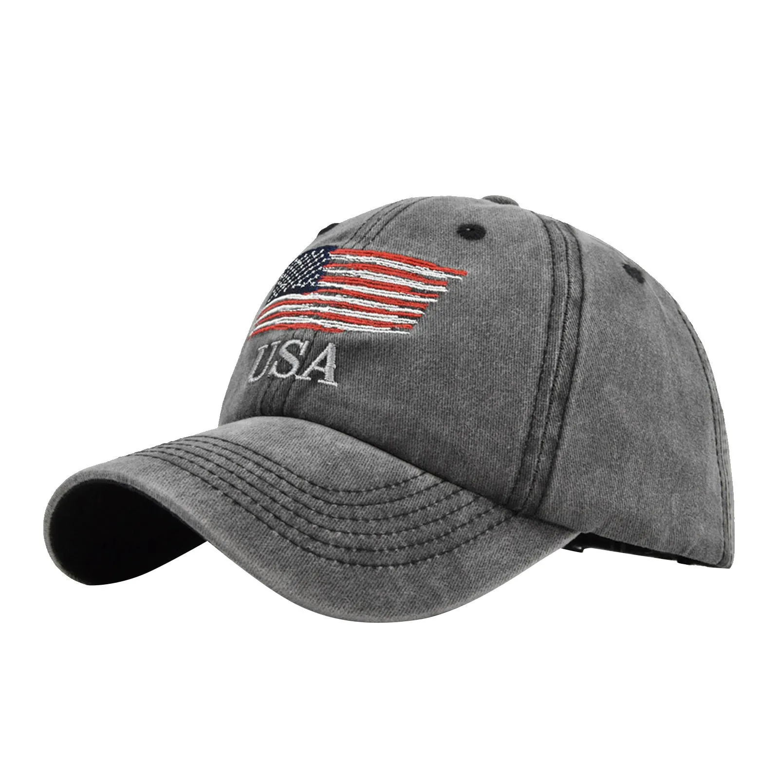 Baseball-Hats-For-Men-American-Flag-Patch-Breathable-Mesh-Classic ...