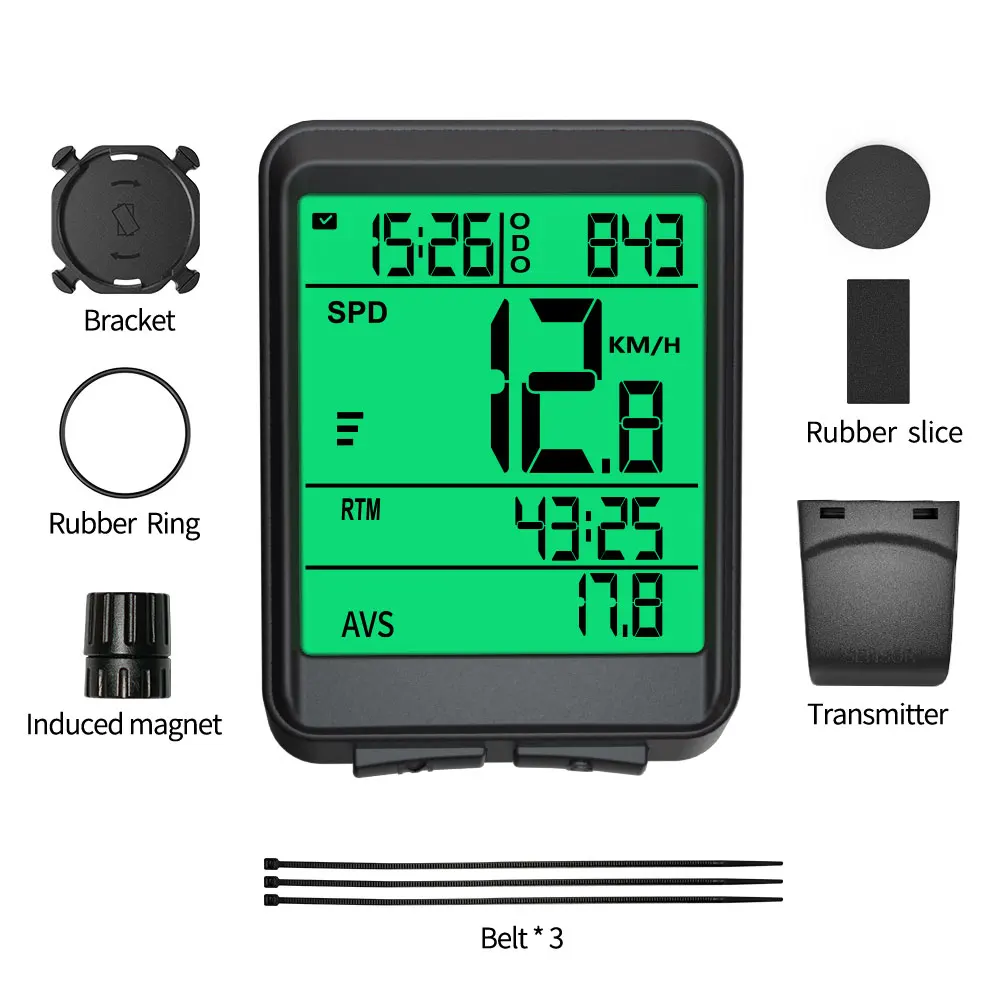 Replaceable Battery 180 Hours Ultra-Long Standby Wireless Bike Computer ...