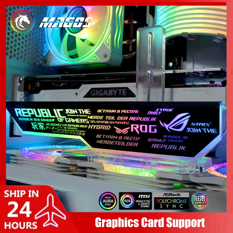 MOD GPU Holder, 4090 5090 Video Card Jack Bracket Support 5V 3pin ARGB ...
