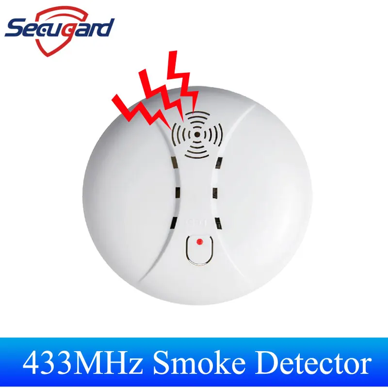 433MHz Smoke Detector Wireless Fire Sensor Cigarettes Smok Detect For ...