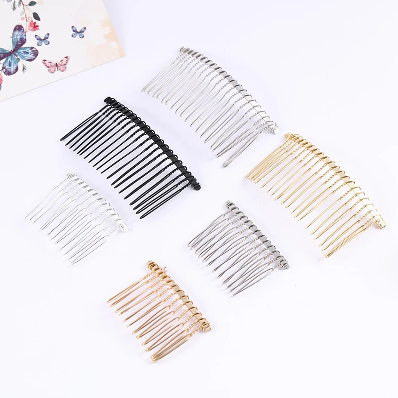 10pcs 10/12/15/20 Teeth Metal Iron Wire Hair Comb Base For Diy Hand ...