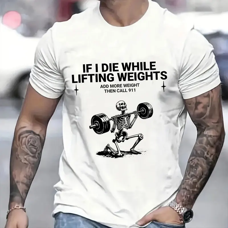 Gym-Workout-T-shirts-for-Men-Clothing-Funny-Weightlifting-Tshirts-Short ...