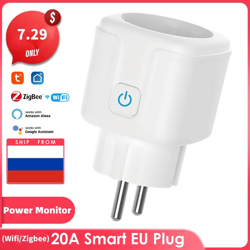 Tuya-Wifi-Zigbee-20A-Smart-Plug-EU-FR-Socket-Timing-Measure-Power ...