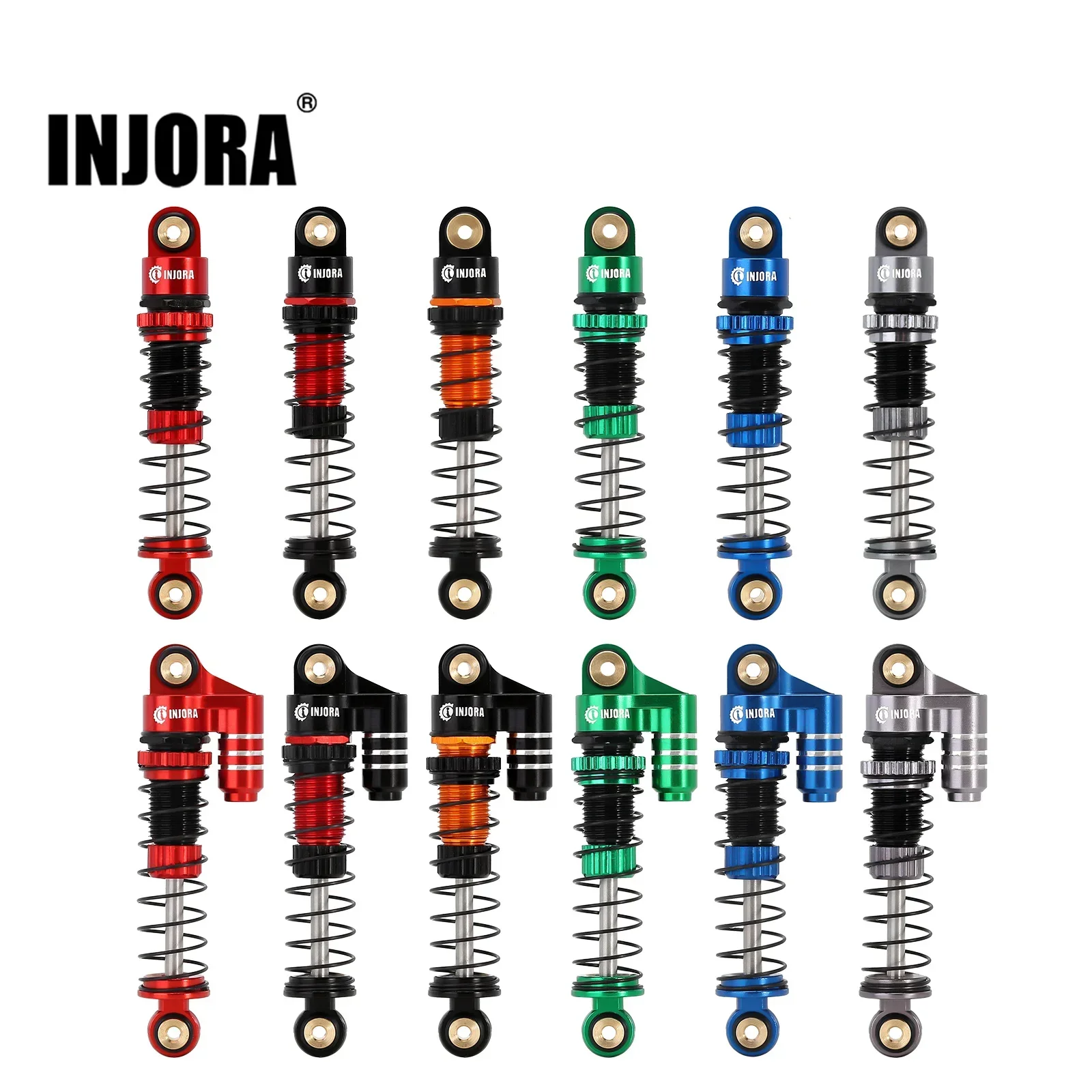 INJORA 39MM Aluminum Threaded Shock Absorber Oil Damper for 1/24 RC ...