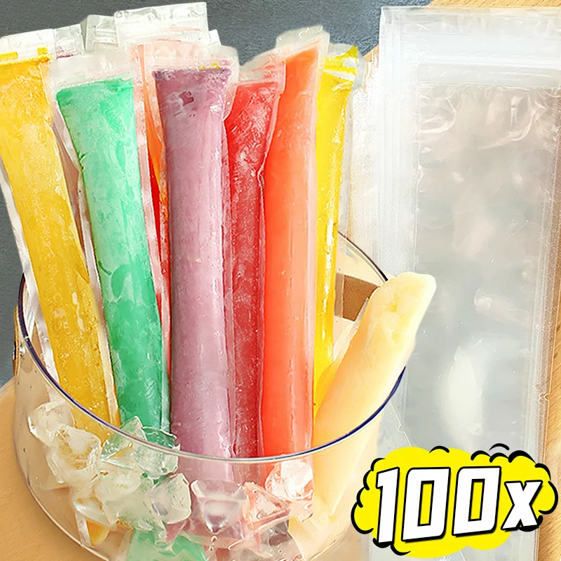 100-50pcs-Disposable-Ice-Popsicle-Mold-Bag-DIY-Ice-Pops-Packaging-Bags ...