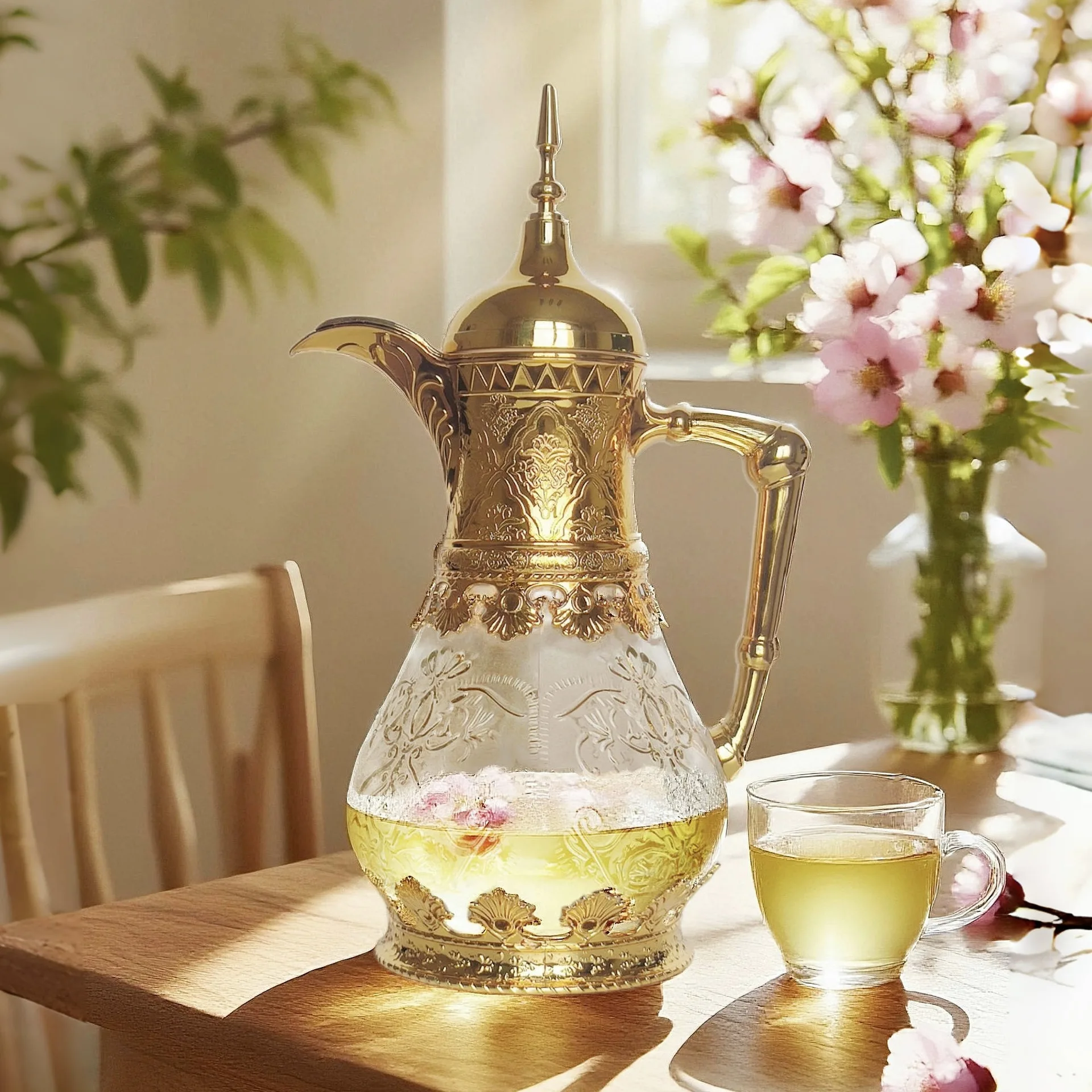1600ML Arabic Water Pot Juice Beverage Coffee Pot Tea Jug With Lid ...
