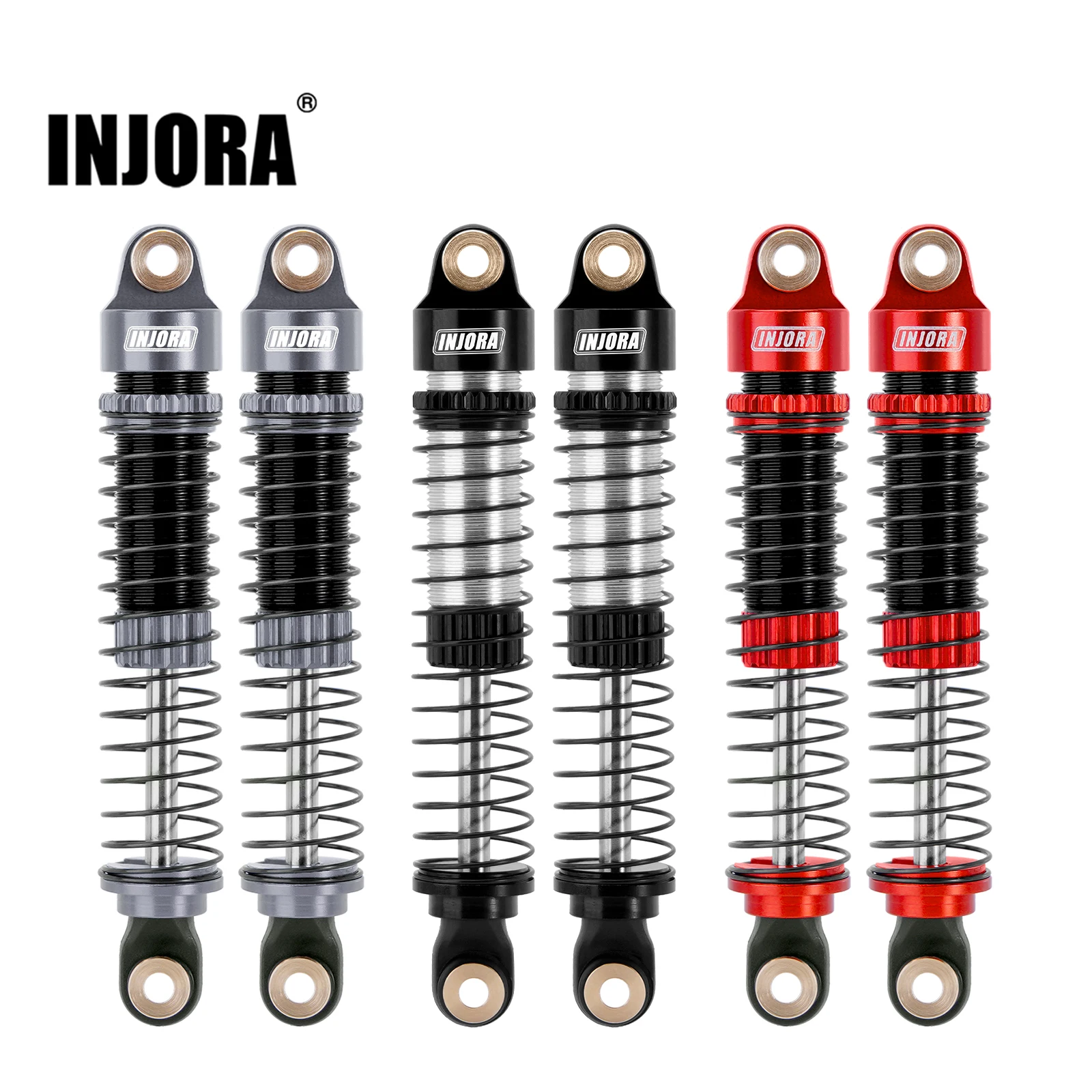INJORA 59MM Long Threaded Shock Absorber Oil Damper for 1/18 RC Crawler ...