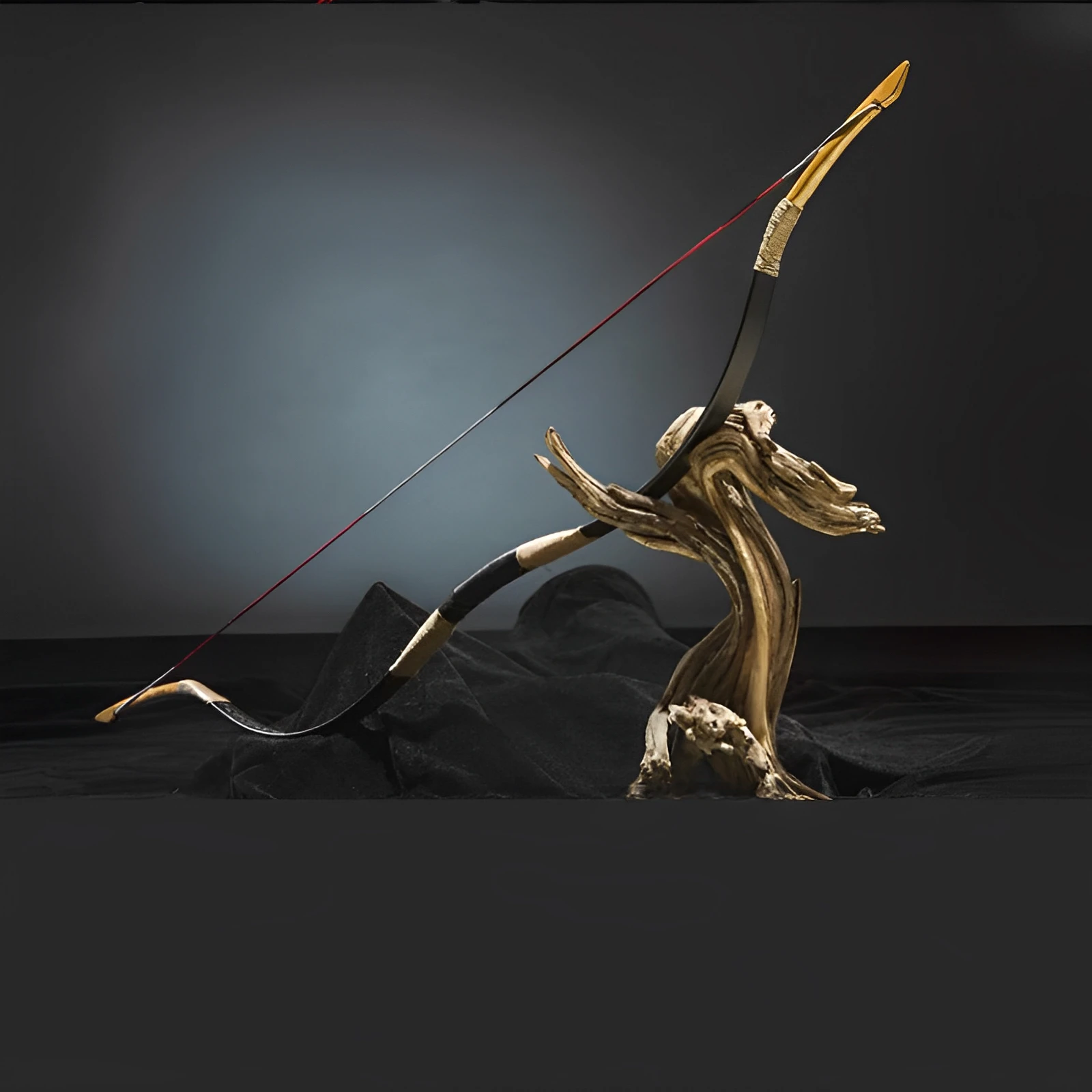 Black-Traditional-Recurve-Bow-Longbow-HAN-Bow-20-60lbs-Cow-Leather-Bow ...