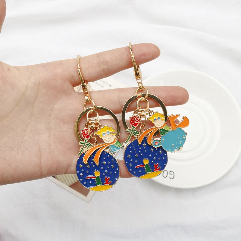 Le-Petit-Prince-Rose-Boy-Keychain-Trinket-Car-Keyholder-Clothes ...