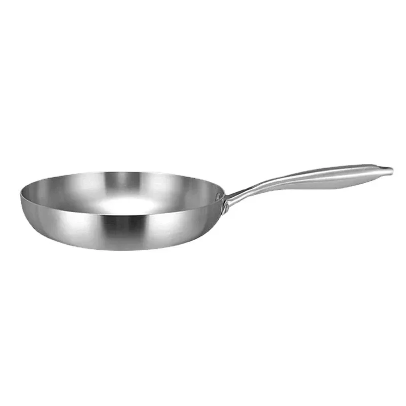 24CM-Frying-Pan-304-Stainless-Steel-2MM-Thick-Wok-Pan-5-Ply-Steel ...